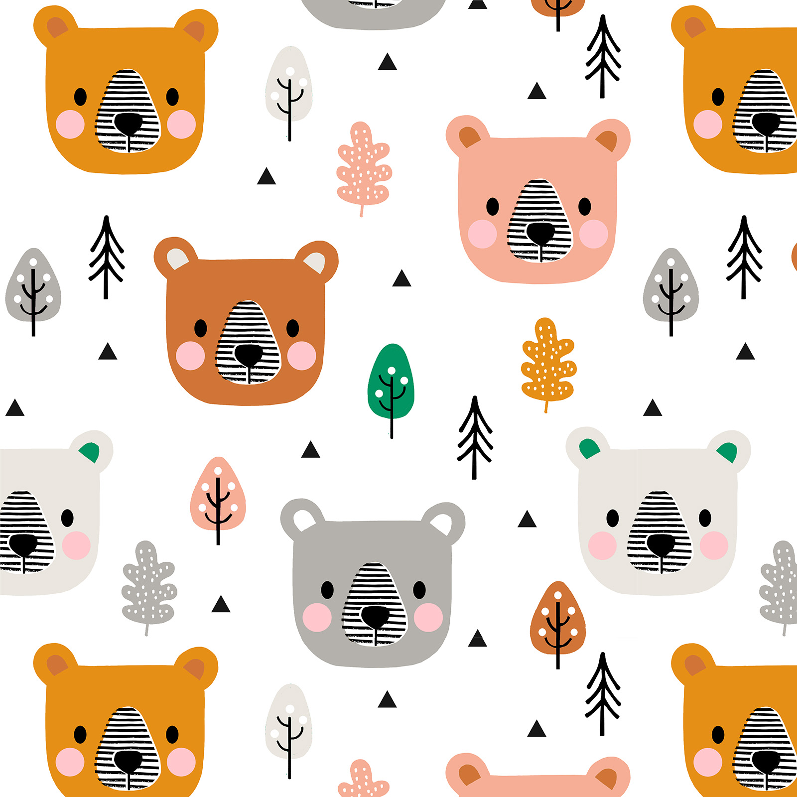 bear forest - wendy kendall designs - freelance surface pattern designer