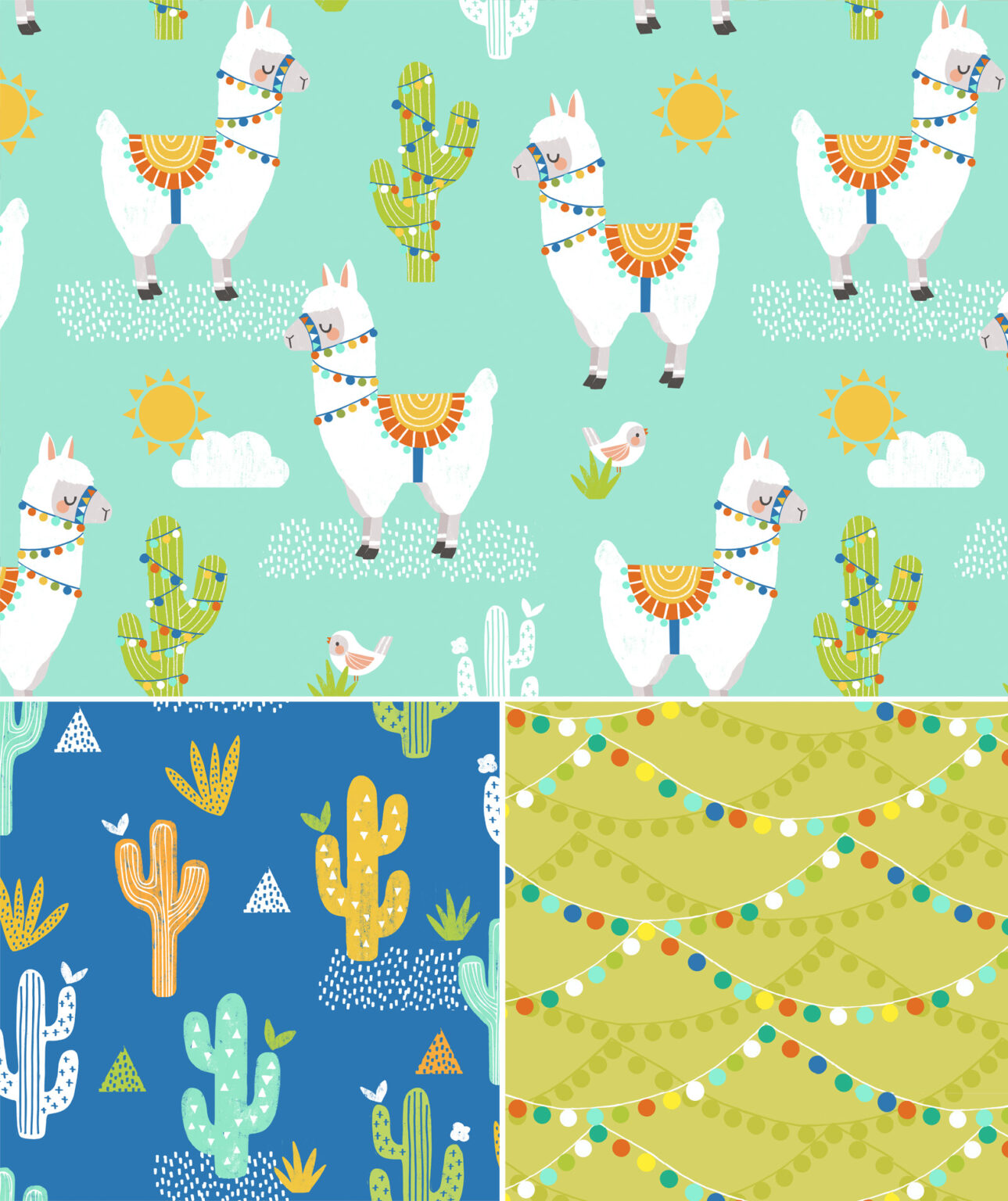 llamarama - wendy kendall designs - freelance surface pattern designer