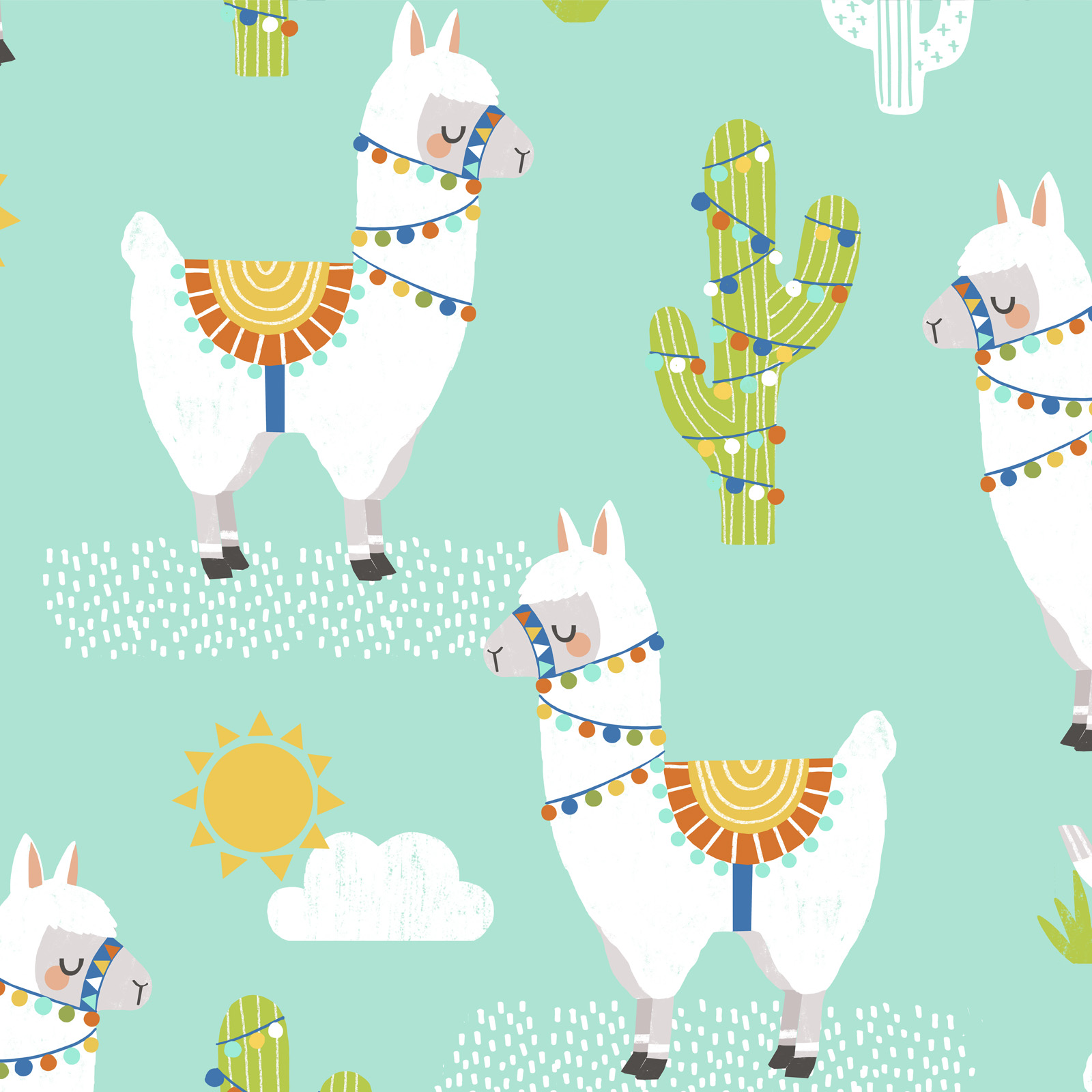 llamarama - wendy kendall designs - freelance surface pattern designer