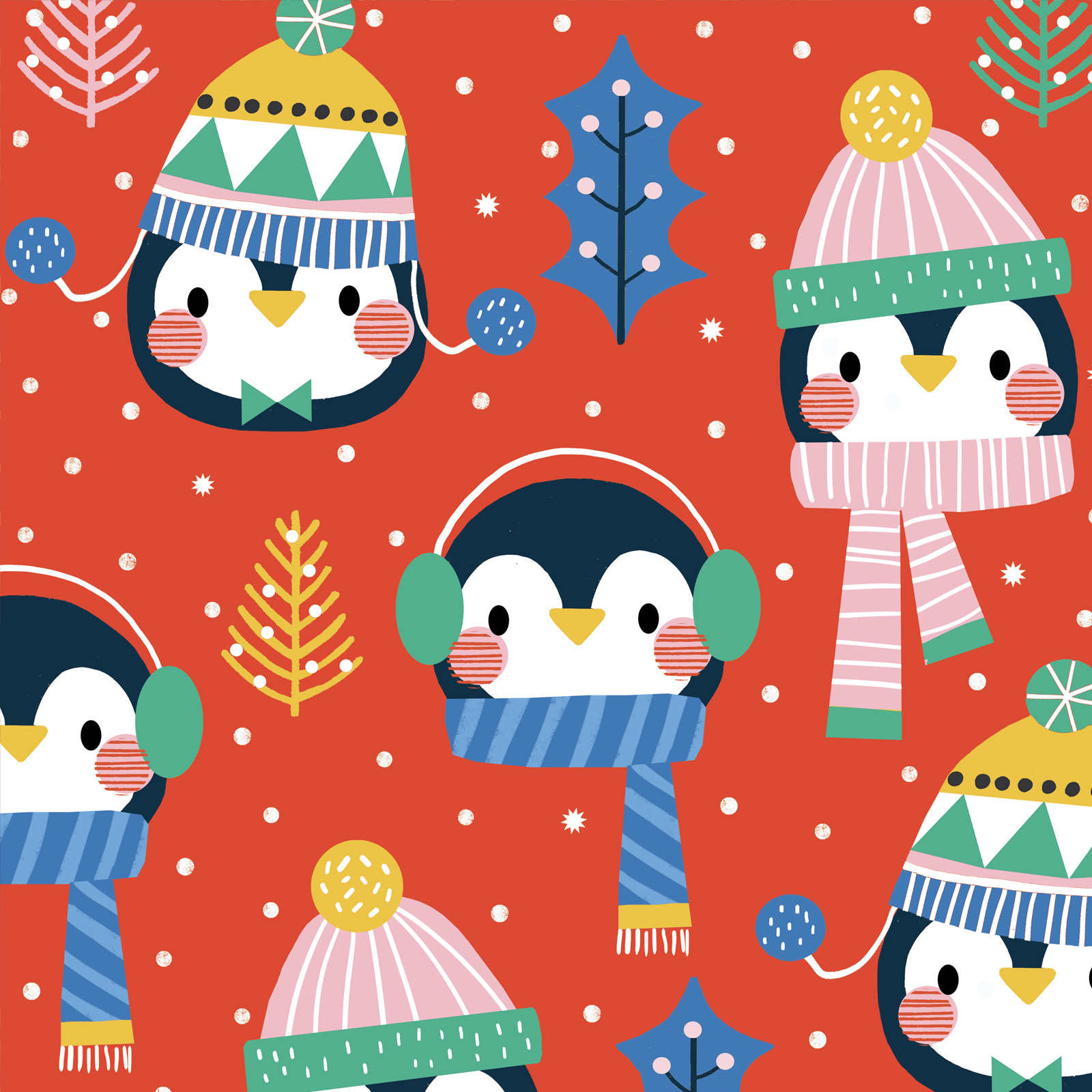 winter warmers - wendy kendall designs - freelance surface pattern designer