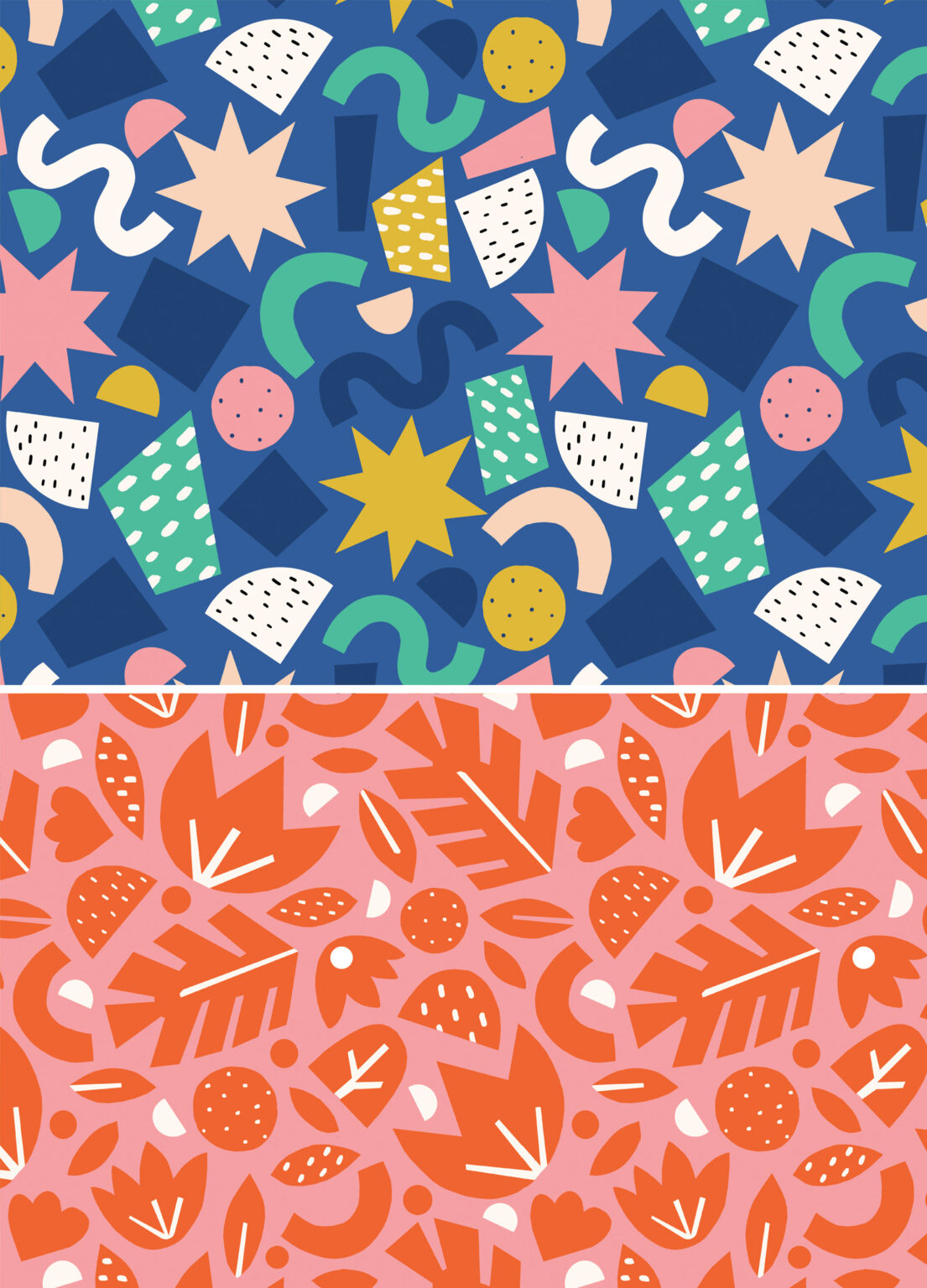 summer shapes - wendy kendall designs - freelance surface pattern designer